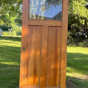 Antique Rustic Wood Entry Glass Window Door, Mail Slot, Renovation ...