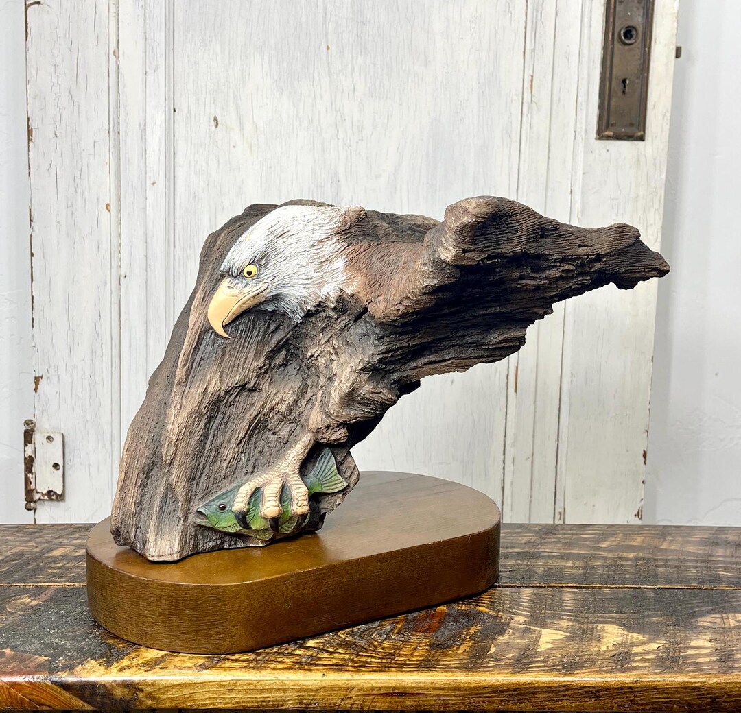 Bald Eagle Statue Fain Catchmaster Limited Edition 1986, Signed 364/ ...
