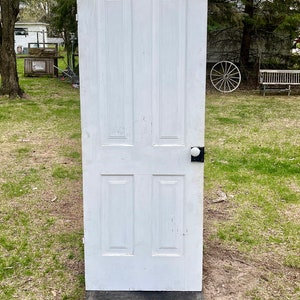 Antique Farmhouse Wood Four Raised Panel Interior Door, Renovation ...