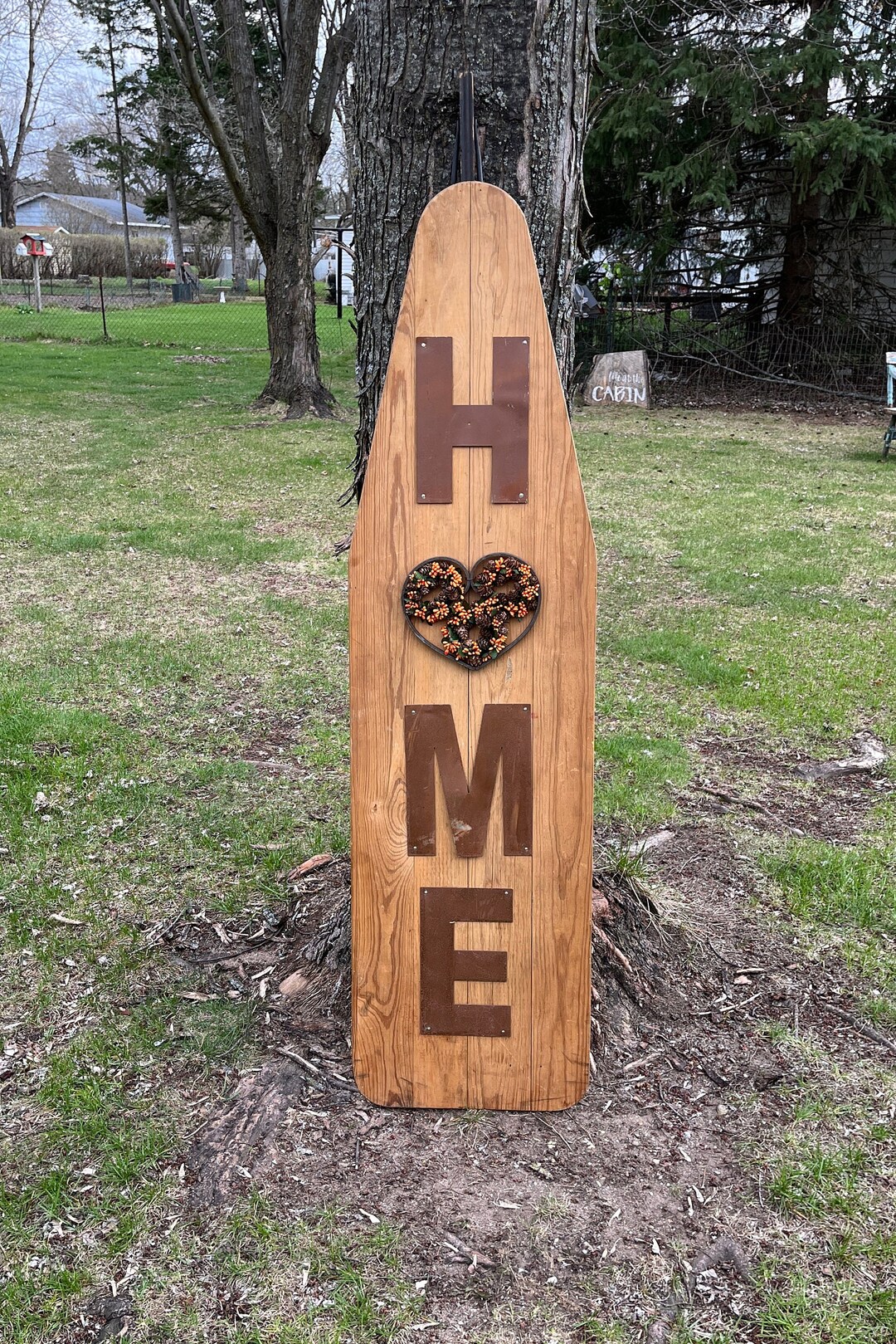 Unique Wood Home Sign, Door Porch Leaner, Antique Ironing Board ...