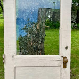 Antique Wood Wavy Glass Window Entry Door, Architectural Salvage ...