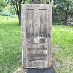 Antique Cellar Passage Wood Five Panel Interior Door, Early 1900's ...