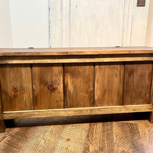Rustic Farmhouse Wood Bench W/ Storage Entryway Porch Mudroom Bedroom ...