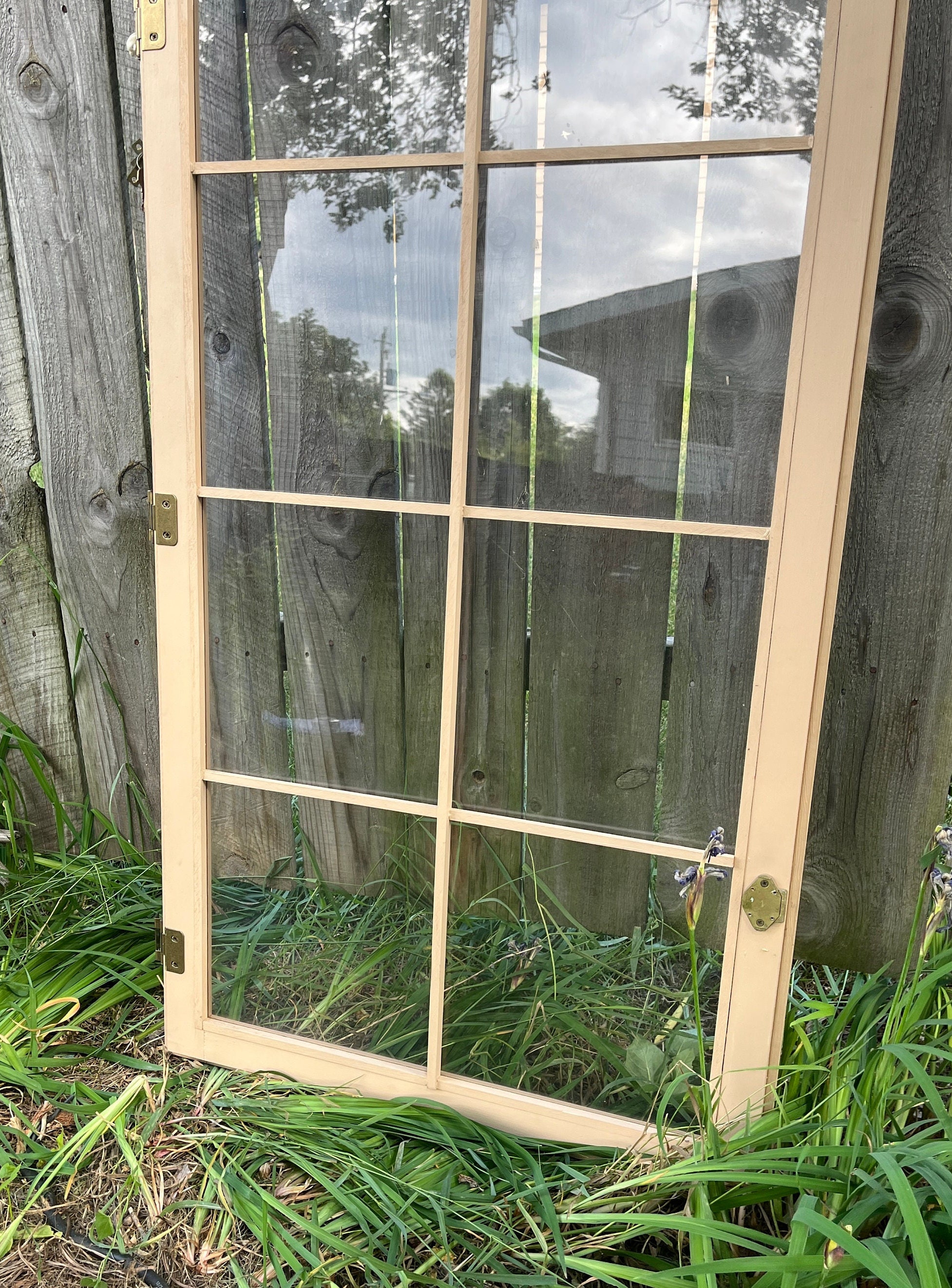 Vintage Window Glass Cabinet Door Decorative Architectural - Etsy