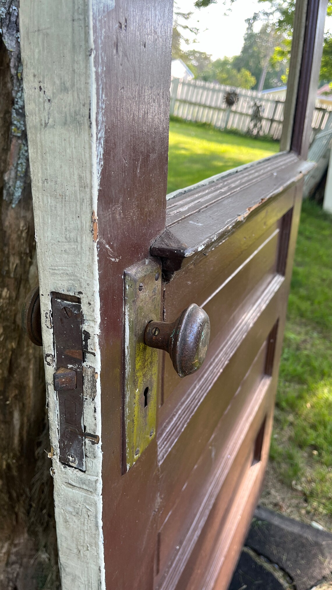 Antique Single Pane Wood Panel Entry Door NO GLASS, Reclaimed ...