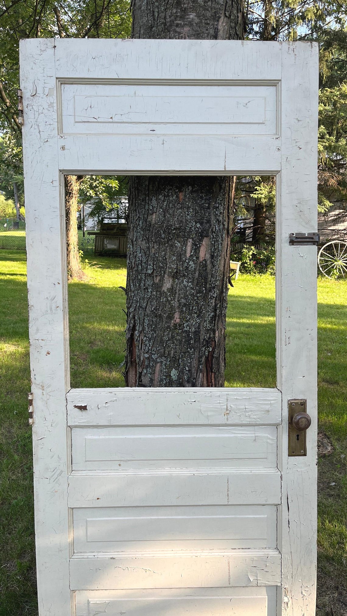 Antique Single Pane Wood Panel Entry Door NO GLASS, Reclaimed ...