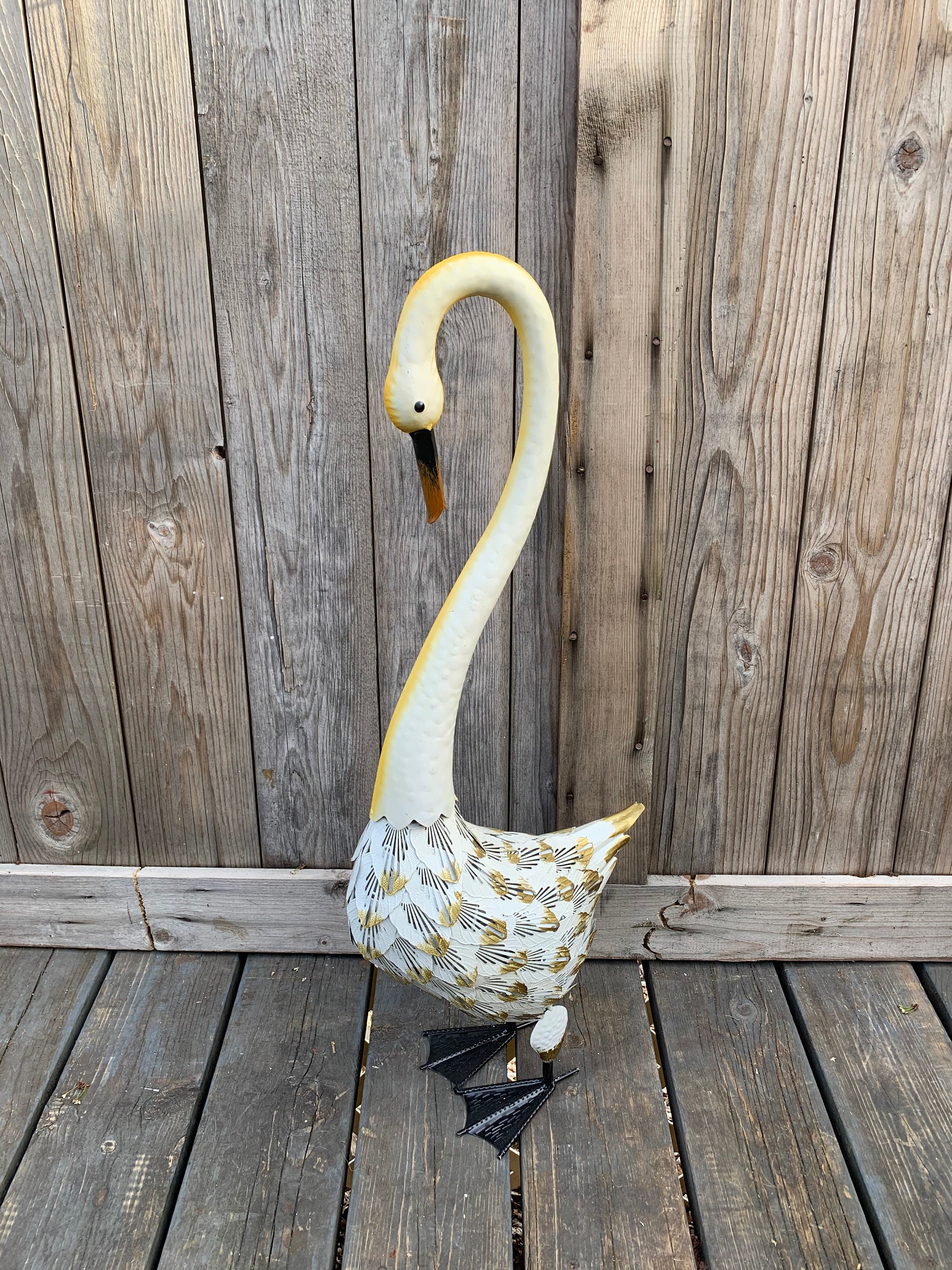 Swan Outdoor Statue Yard Art Garden Art - Etsy