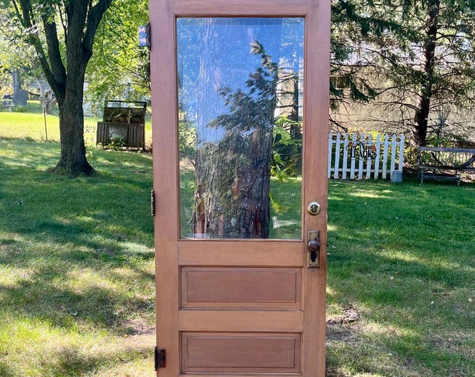 Antique Wood Half Glass Window Entry Exterior Door, Architectural ...