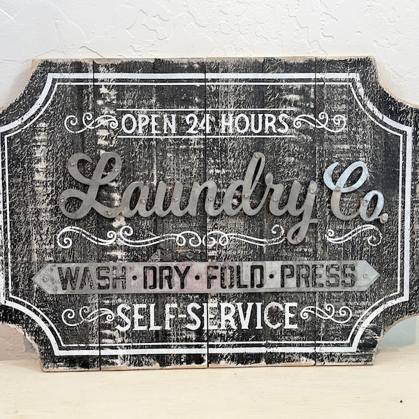 Wood Laundry Sign - Etsy