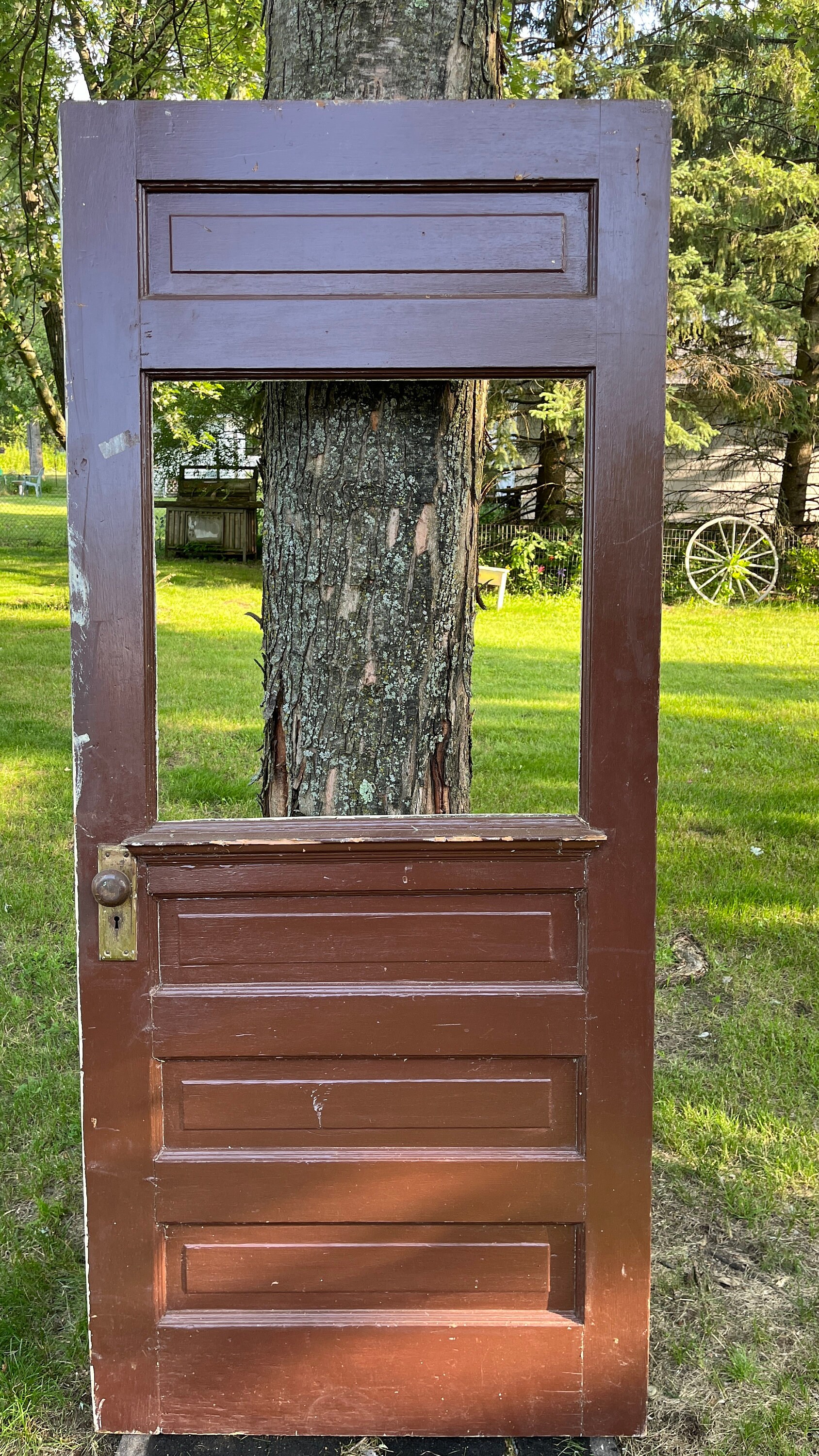 Antique Single Pane Wood Panel Entry Door NO GLASS, Reclaimed ...