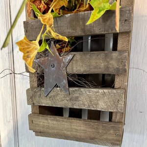 Rustic Wood Wall Pocket Planter DY54 - Etsy