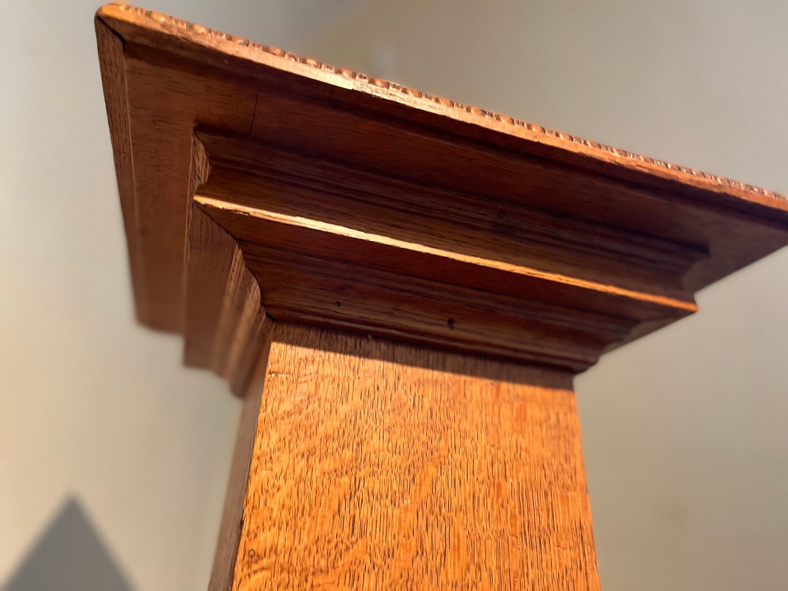 Antique Oak Pedestal Stand Mission Baluster Style Plant Stand - Etsy