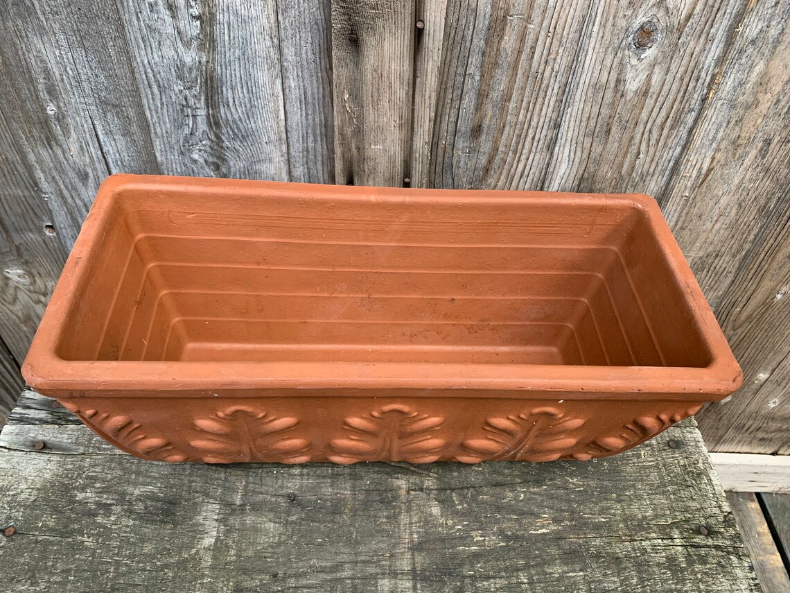 Deroma Terra Cotta Window Box Planter Deroma Pot Concrete | Etsy