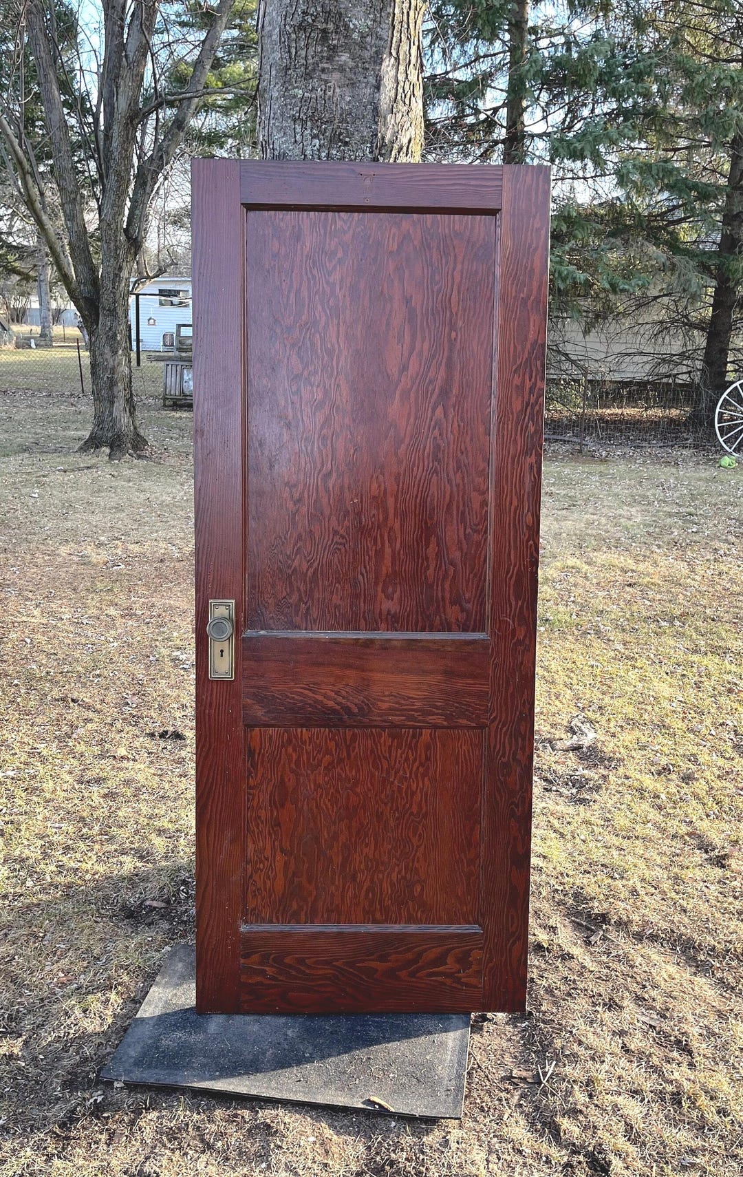 Antique Tiger Oak Interior Door: Two-panel Reclaimed Wood (29 3/4" X 73 ...
