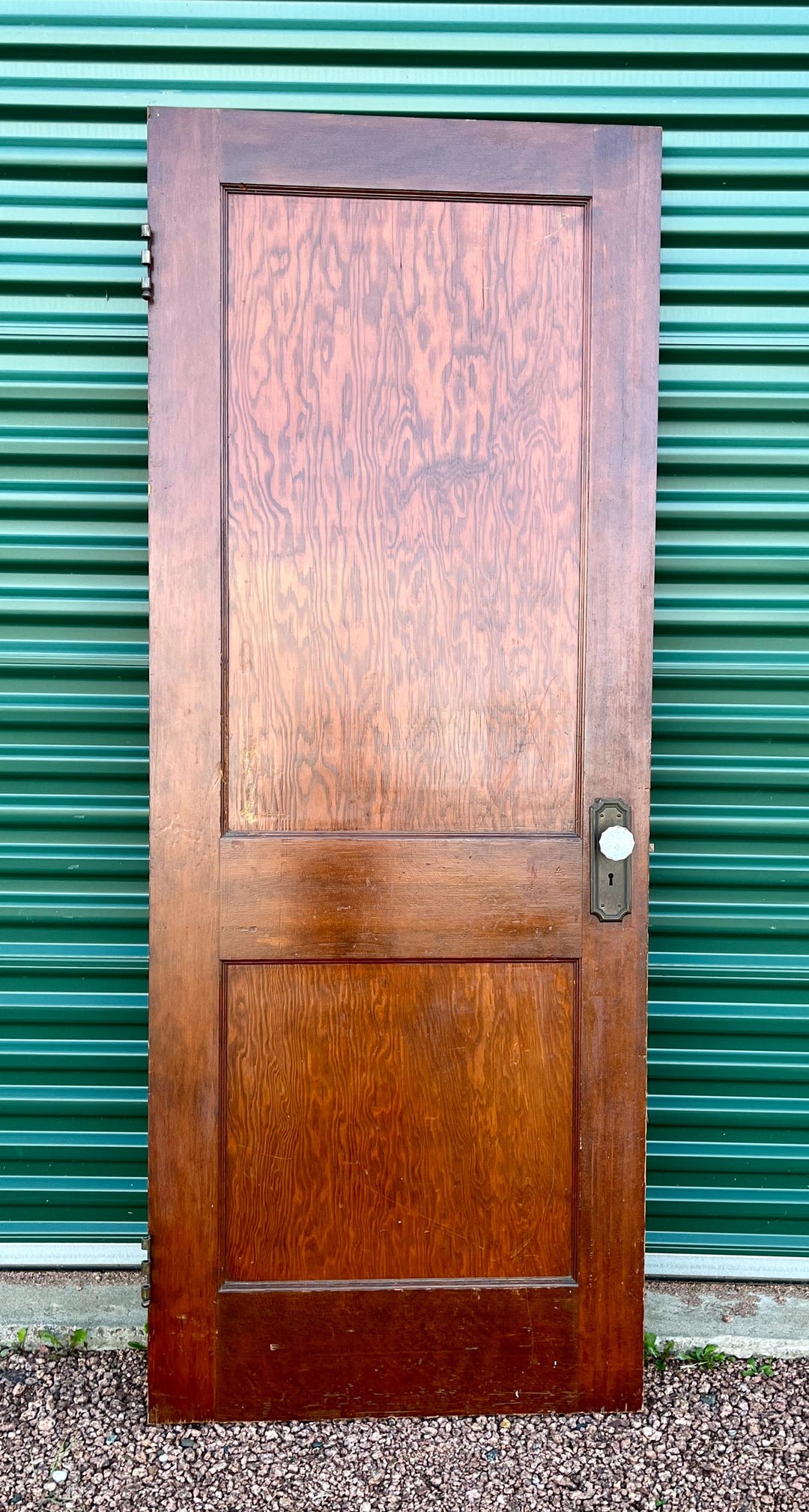 Antique Two Panel Wood Door: Reclaimed Farmhouse Renovation (30" X 77 ...