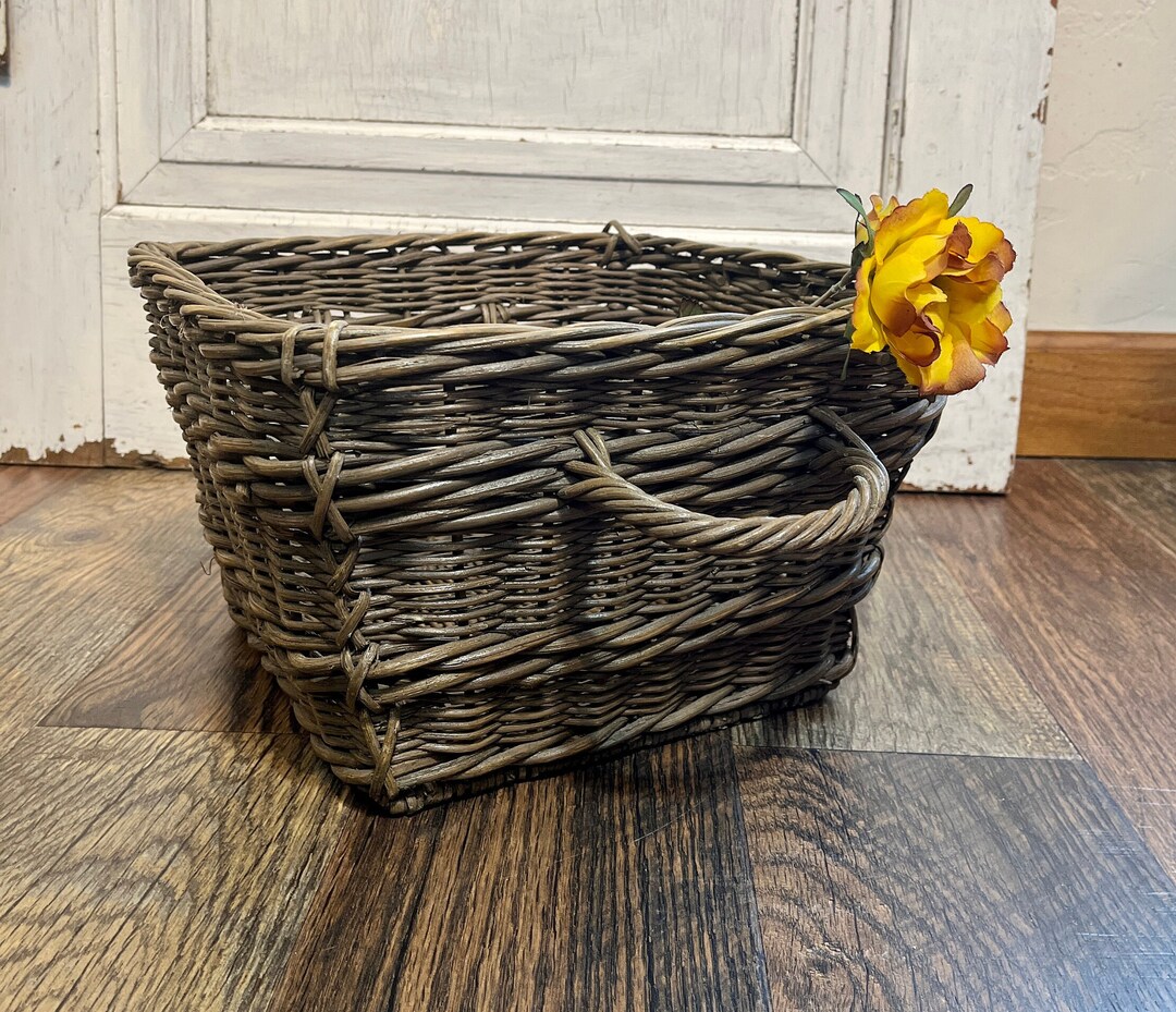 Large Square Wicker Basket DU85 - Etsy