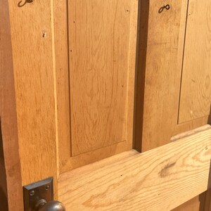 Antique Wood Oak Prehung Four Panel Interior Door, Renovation ...