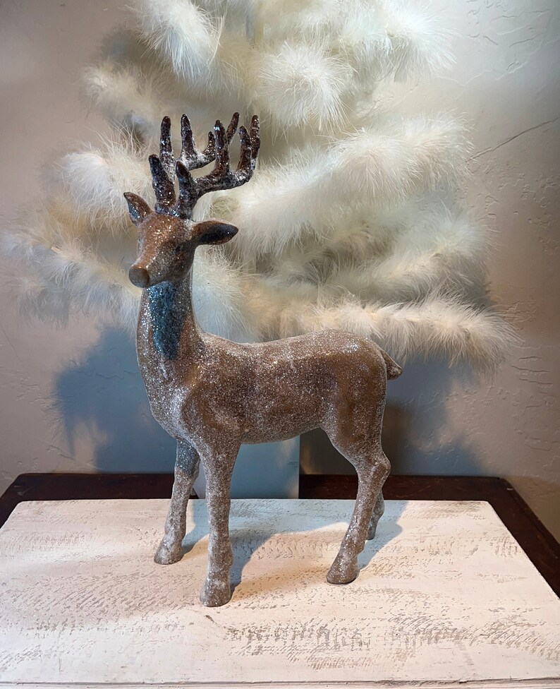 Rustic Reindeer Statue 14 Deer Statue Rustic Wildlife - Etsy