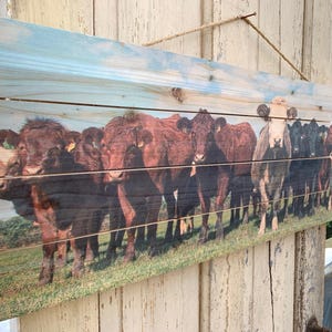 Rustic Cow Herd Pallet Wood Wall Art: Farmhouse Decor - Etsy