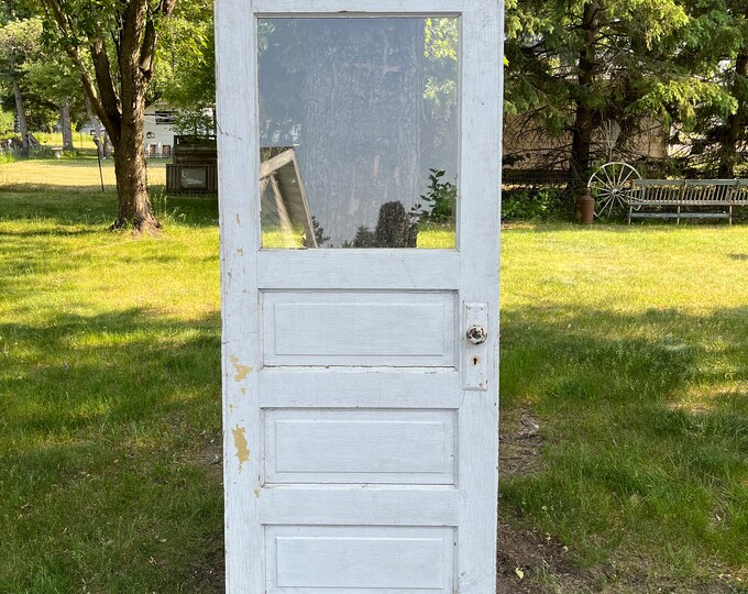 Vintage Wood Panel Window Entry Exterior Door, Pantry, Architectural ...
