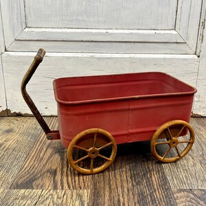Rustic Red Wagon for Decor Farmhouse Garden Porch Yard Art Planter DX98 ...