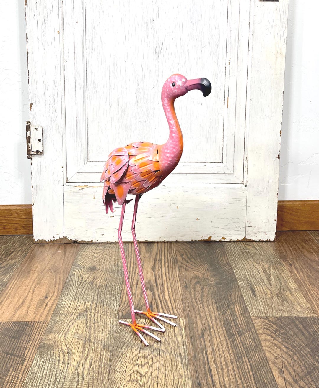 Flamingo Statue Outdoor Metal Garden Art Yard Lawn Decor EM35 - Etsy