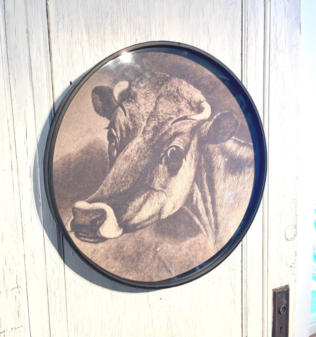 Rustic Cow Framed Wall Art Hanging Farmhouse Home Decor 20" EN1 - Etsy