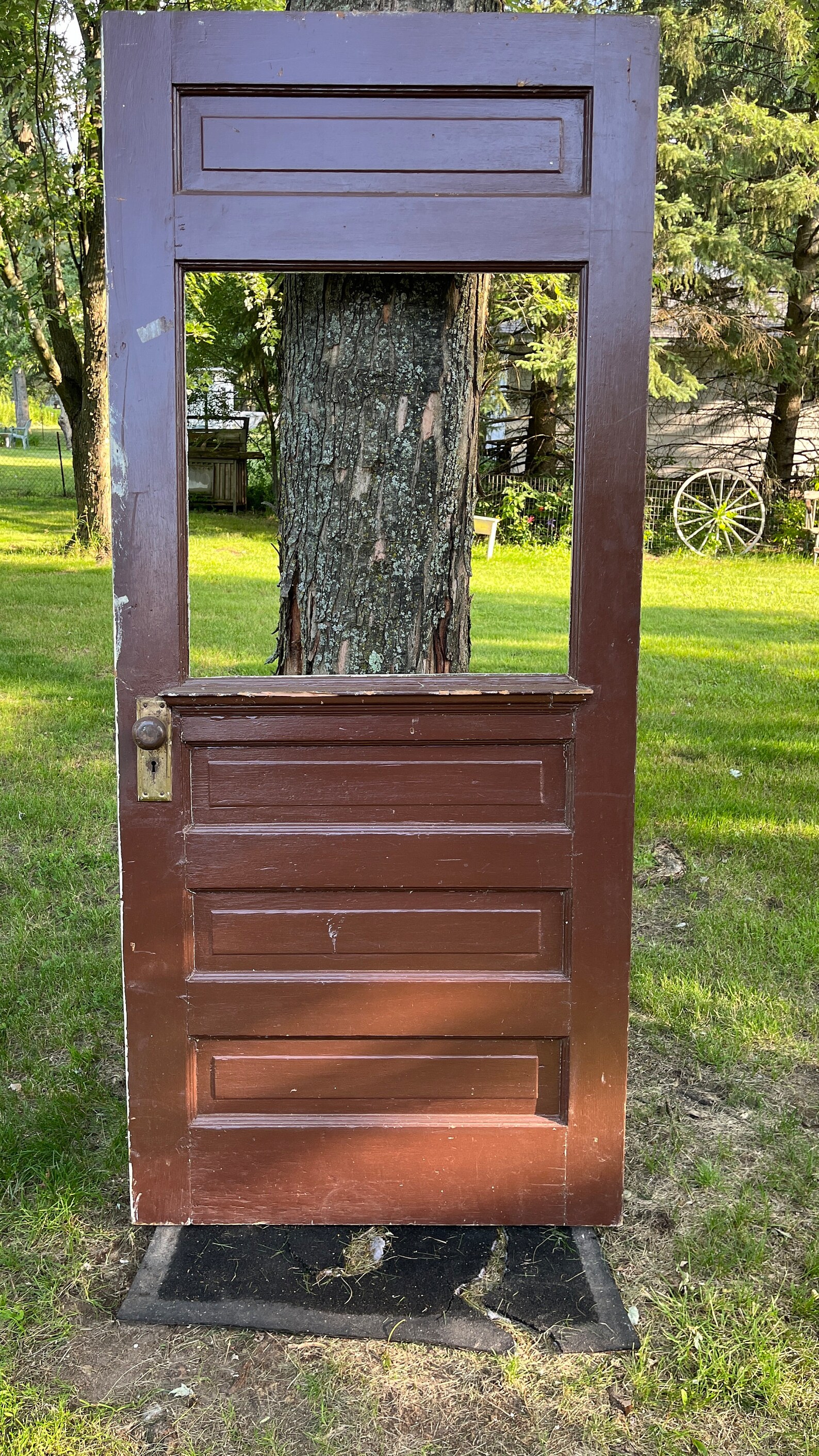 Antique Single Pane Wood Panel Entry Door NO GLASS, Reclaimed ...