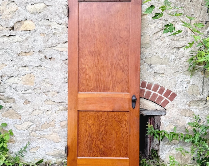 Antique Two Panel Wood Door, Reclaimed, Architectural Salvage, 30" X 78 ...