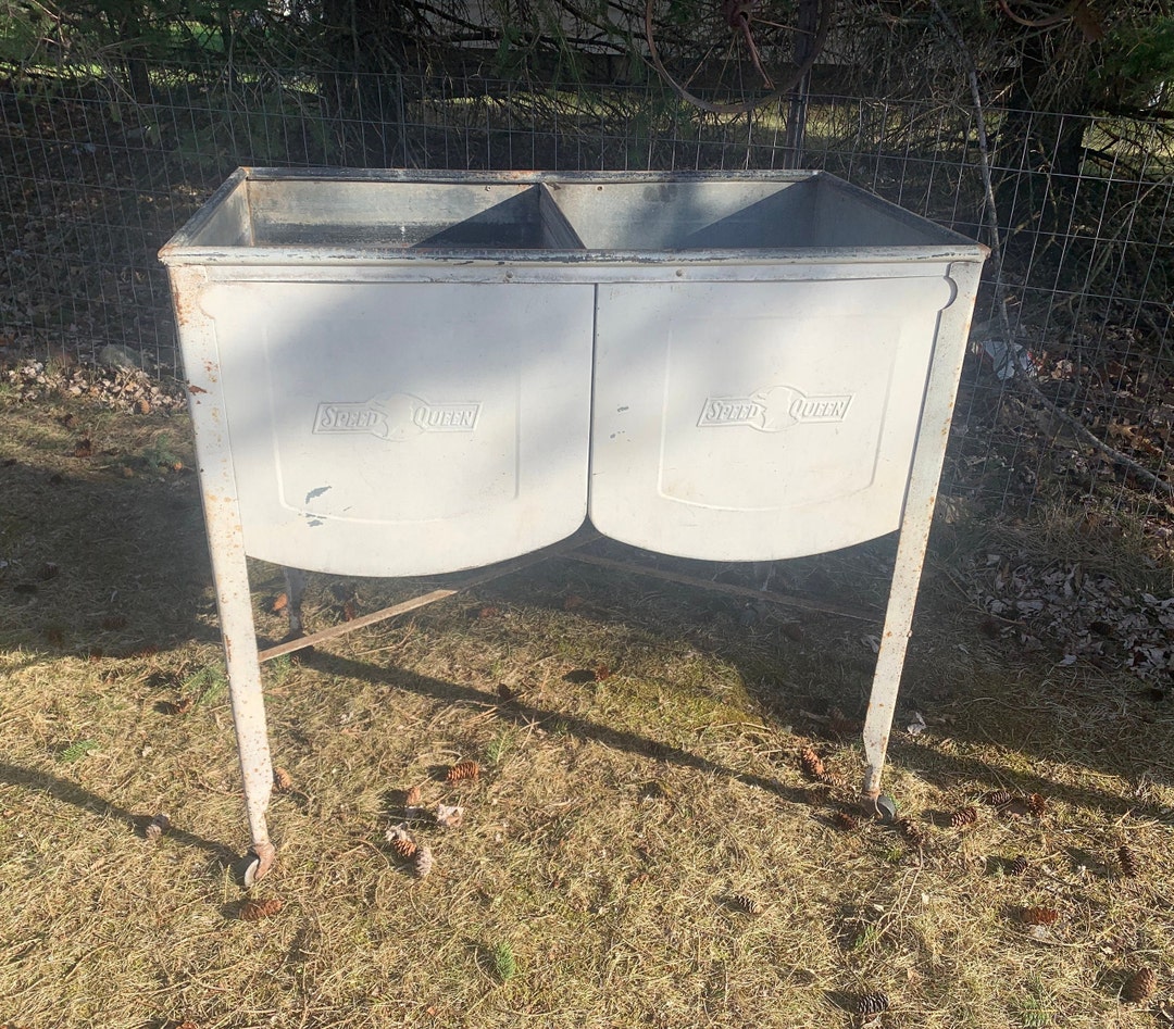 Antique Laundry Wash Tub Double Washtub Laundry Kitchen - Etsy