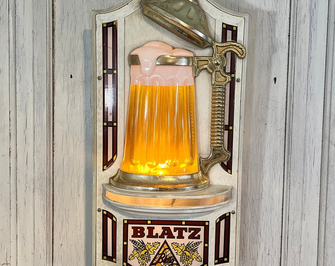 Vintage Blatz Beer Lighted Sign, Beer Mug Blatz Sign DX14 - Etsy