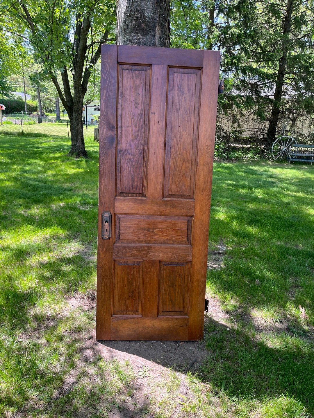 Antique Victorian Vertical Five Panel Interior Wood Door, Reclaimed ...