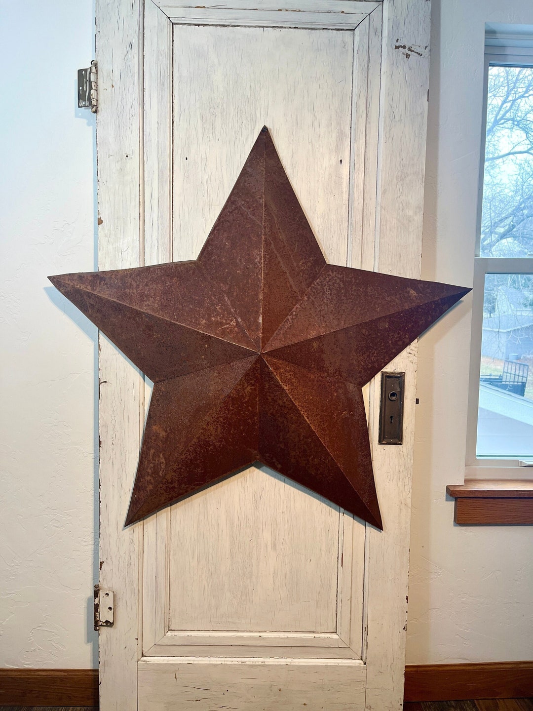 42" Authentic Rusty Metal Large Barn Star Rustic Farmhouse Outdoor ...