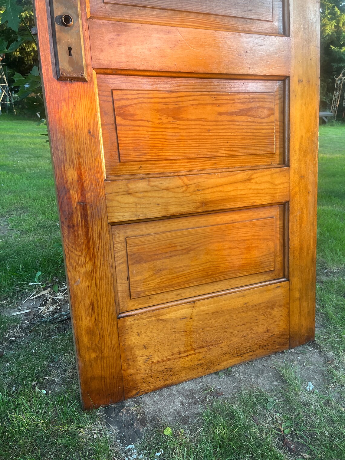Antique Five Panel Wood Door Recessed Panel Door Reclaimed - Etsy