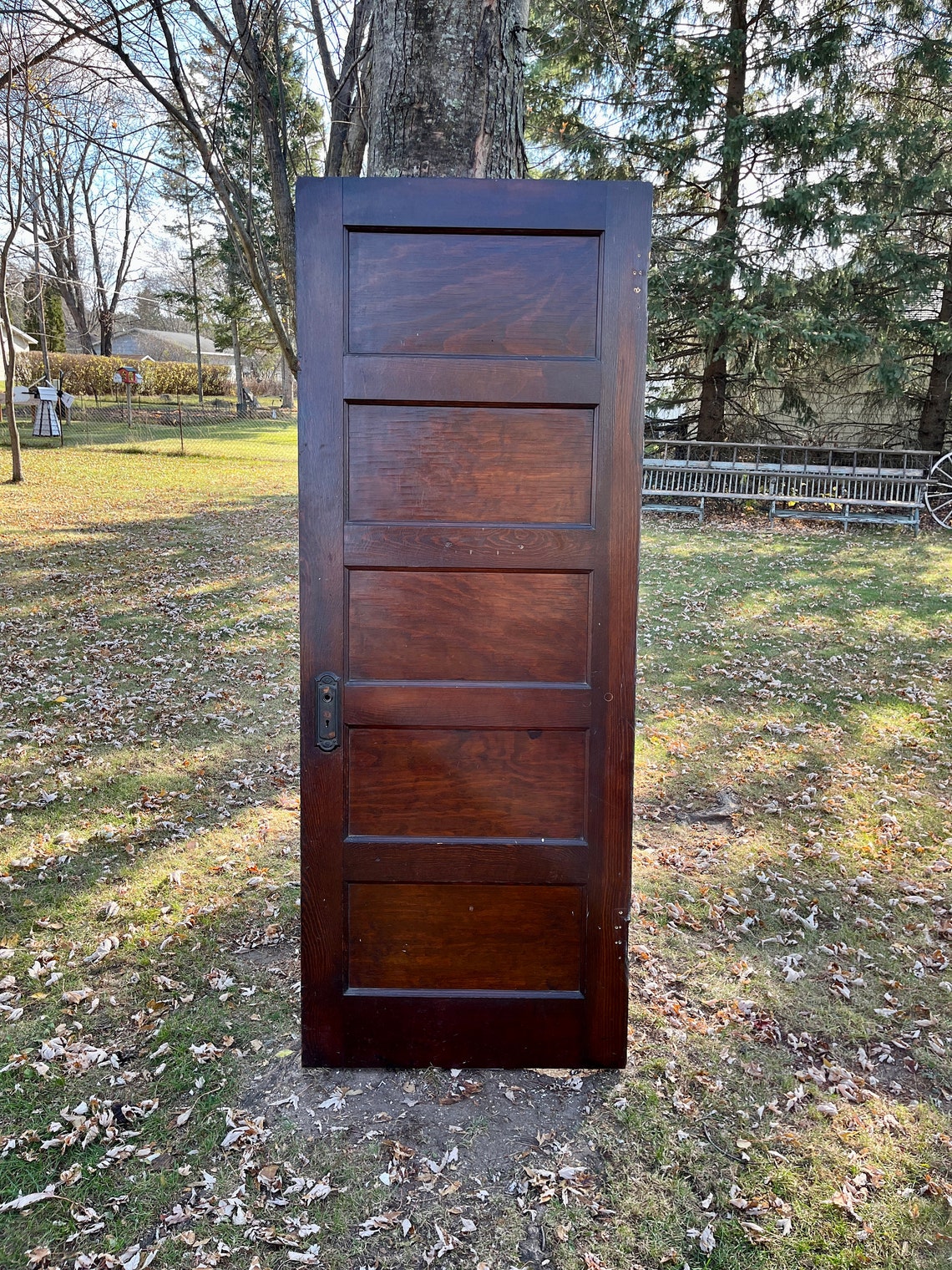 Antique Wood Five Panel Interior Door Rustic Farmhouse - Etsy