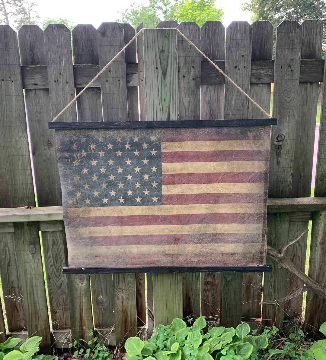 Primitive American Flag Americana Decor Wall Hanging - Etsy UK