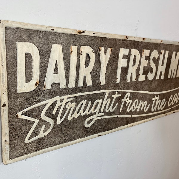 Vintage Dairy Sign - Etsy