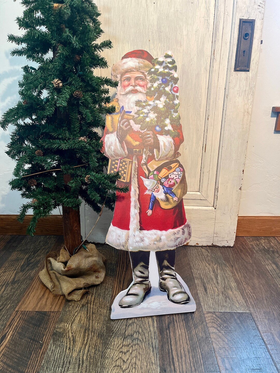 Vintage Inspired Stand up Santa Porch Door Greeter EL72 - Etsy