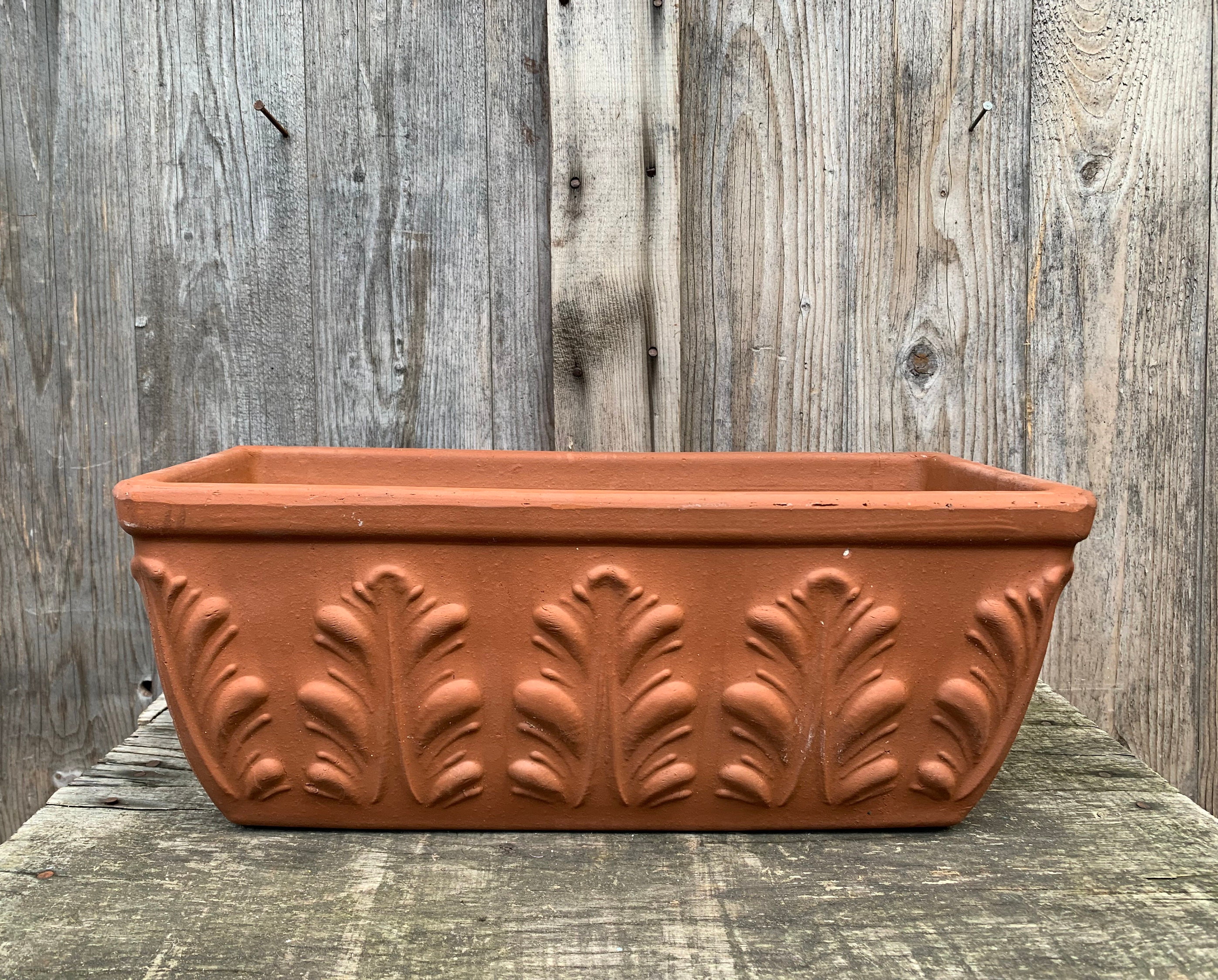 Deroma Terra Cotta Window Box Planter Deroma Pot Concrete | Etsy
