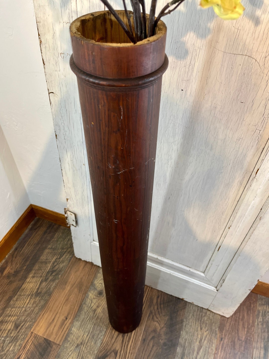 Reclaimed Antique Wood Column, Round Wood Porch Post, Architectural ...