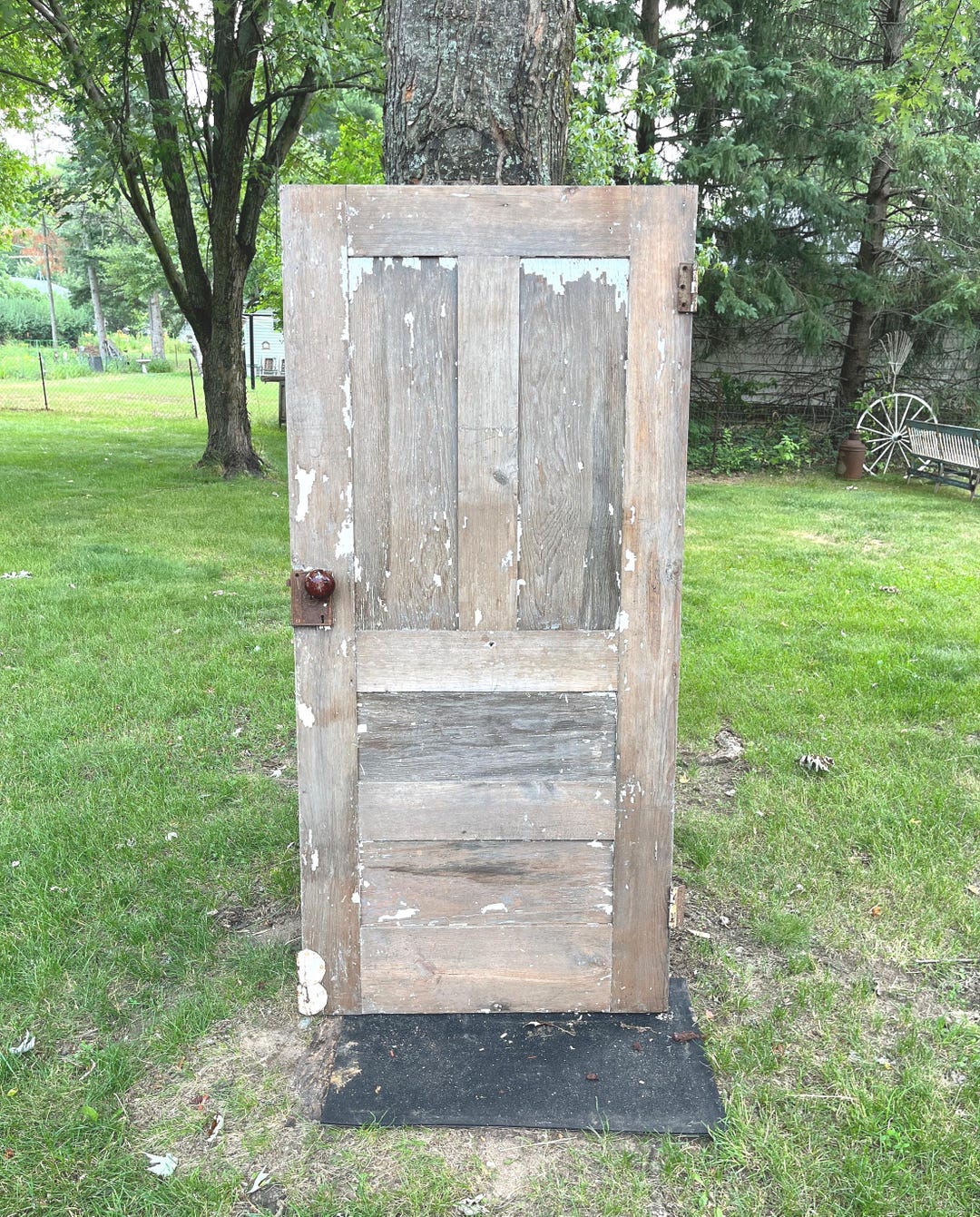 Antique Cellar Passage Wood Five Panel Interior Door, Early 1900's ...