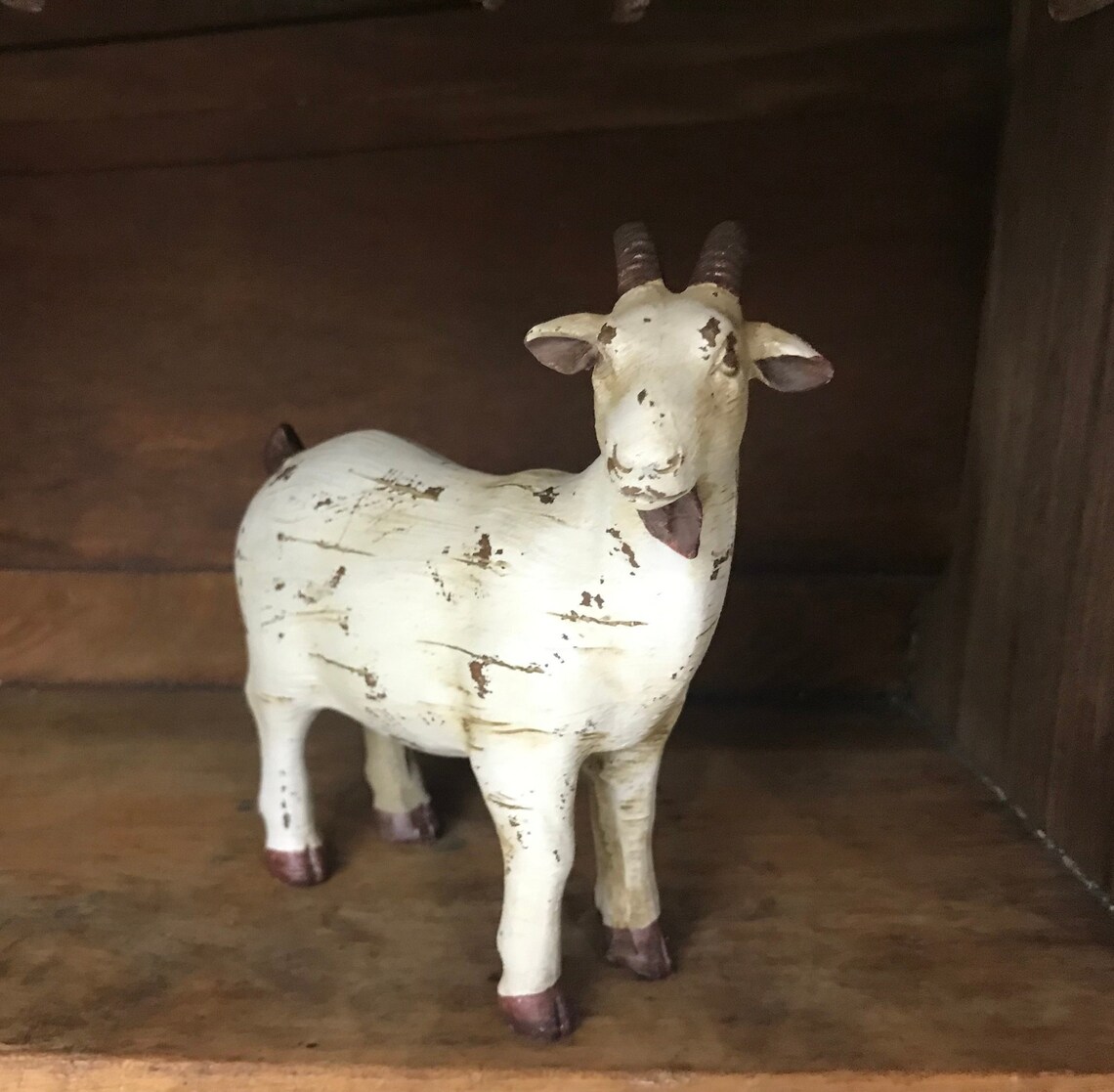 Farmhouse Animal Goat Figurine Farmhouse Gift Idea - Etsy