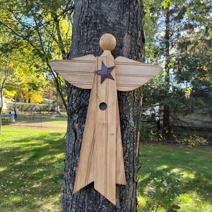 Primitive Wood Angel Birdhouse Porch Outdoor Garden Decor Wall - Etsy