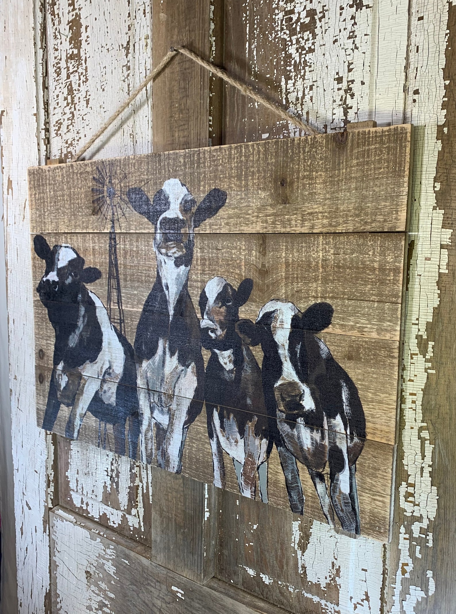 Rustic Cow Wall Art Farmhouse Wall Decor Farm Animal Decor - Etsy