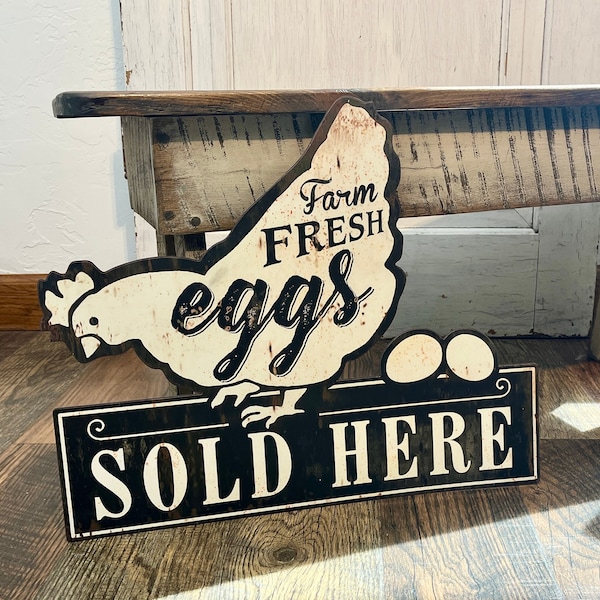 Fresh Eggs Sign - Etsy
