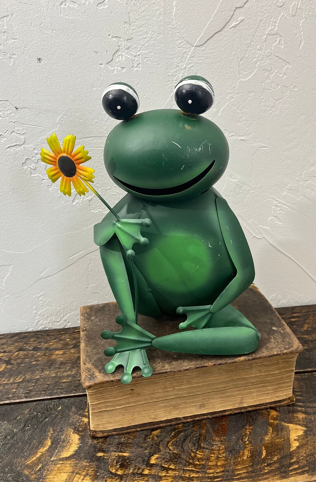 Metal Frog Garden Statue Outdoor Decor Yard Art EC62 - Etsy