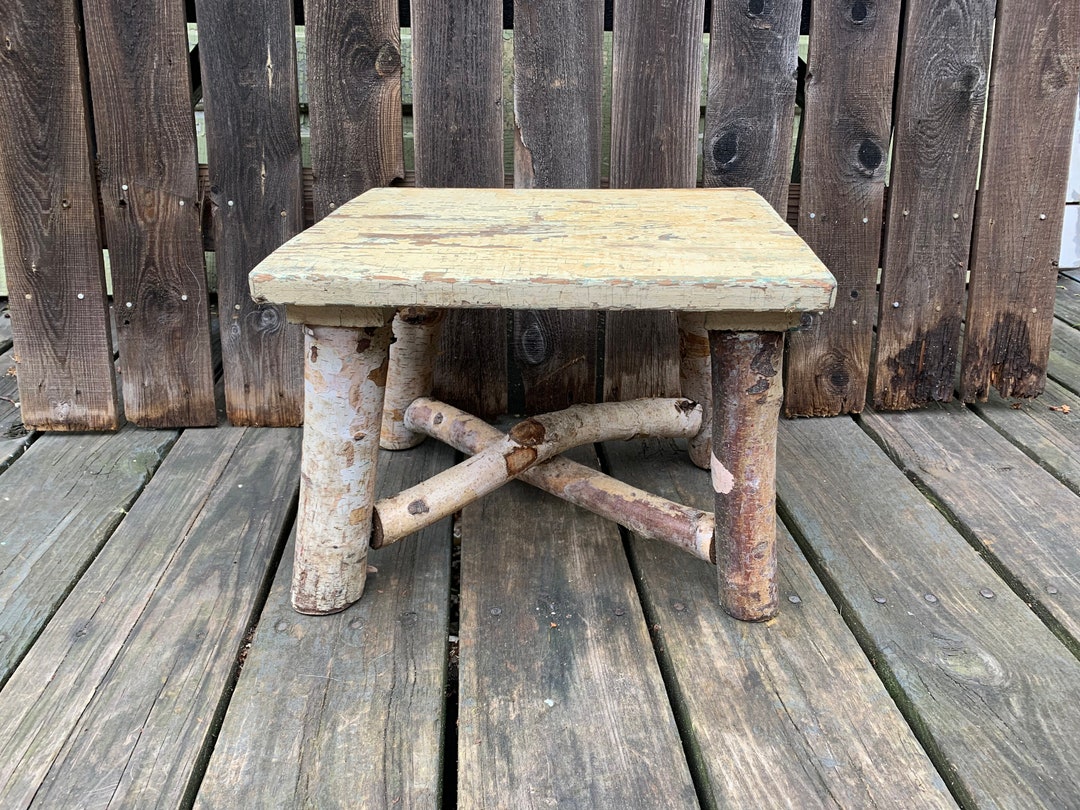 Rustic Birch Wood Log Step Stool Wood Plant Stand Riser DM5 - Etsy