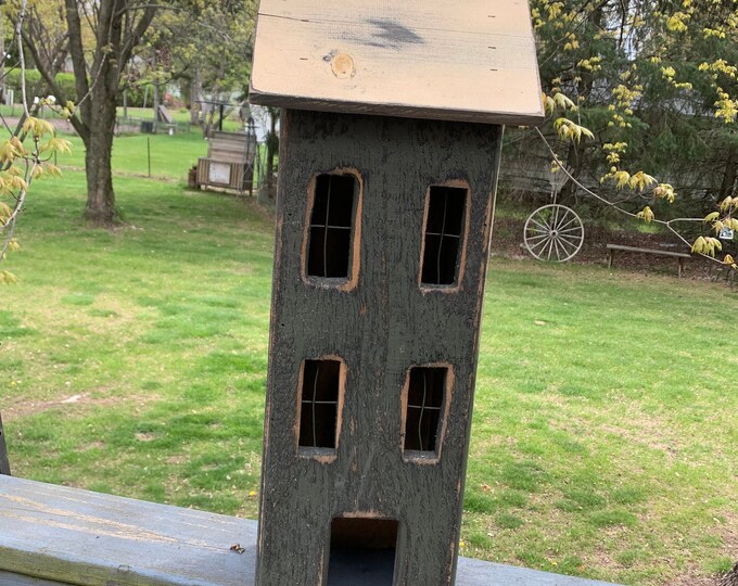 Rustic Wood Saltbox Birdhouse CN10 - Etsy