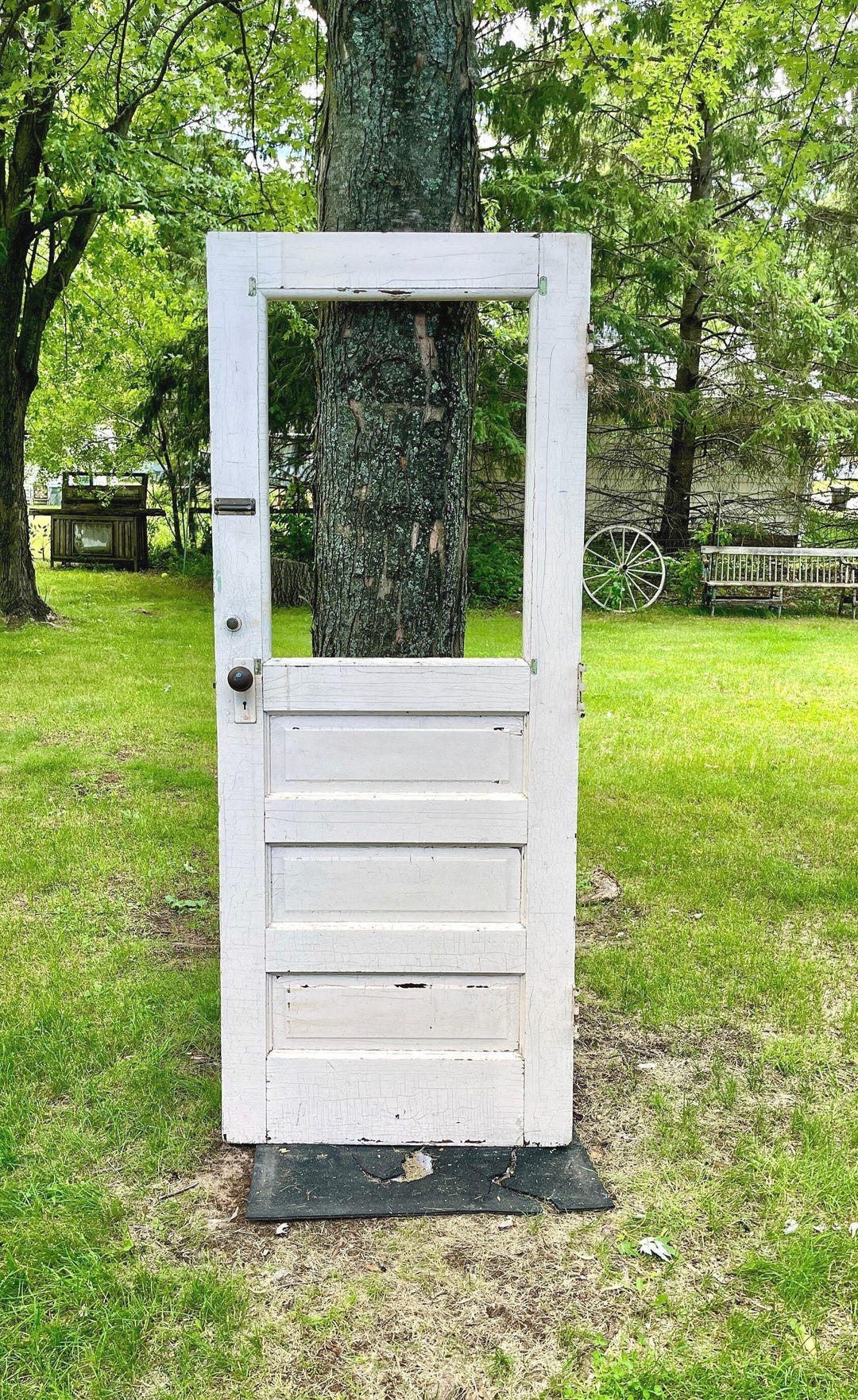 Antique Wood Exterior Entry NO Glass Window Panel Door, Renovation ...