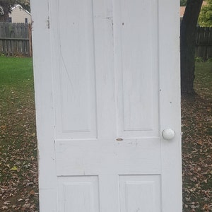 Antique Wood Four Panel Door Recessed Panel Door | Etsy